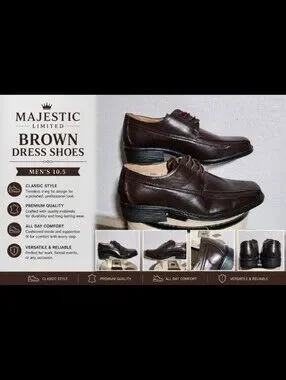 Majestic Limited | Shoes | Mens Majestic Limited Brown Dress Shoe Tring ...